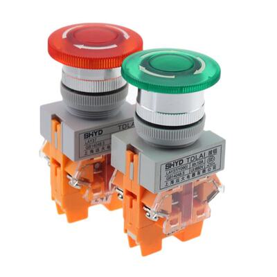 Contact 22mm Emergency stop Maintained illuminated Push LAY3