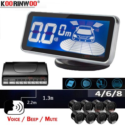 Koorinwoo Parktronic LED Digital Parking Sensor 4/6/8 Rever