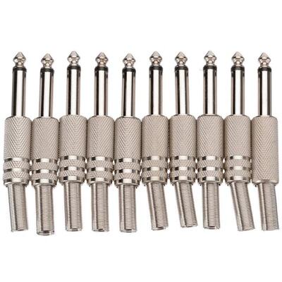 6.35mm Mono Amplifier Plug 1/4Inch Male Mono Monaural Jack A