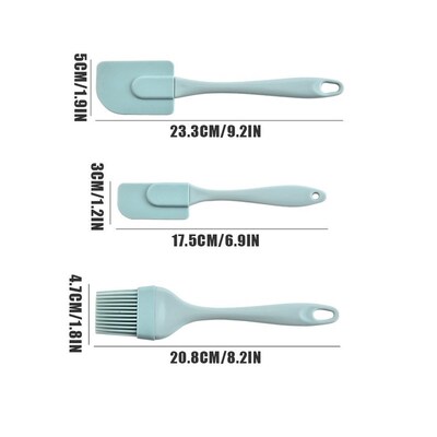 Hot Sale 3PCS/Set Silicone Cream Scraper DIY Bread Cake Butt