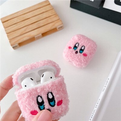 Cute earphone case holder protective plush dog for Apple he