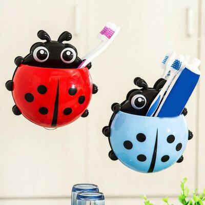 1PC Creative Ladybug Tortoise Toothbrush Holder Bathroom Car