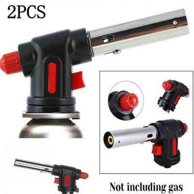 2PCS Butane Lighter Torch Adjustable Flame Lighter Chef Cook