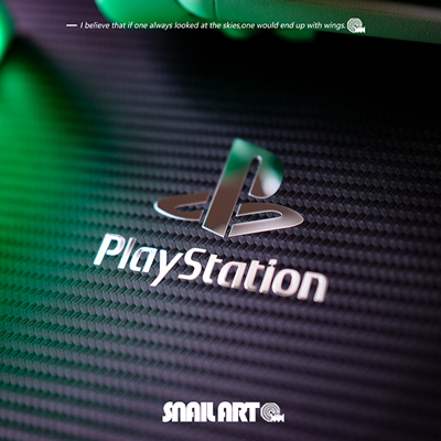 PS4Playstation图标个性创意高级感金属贴纸游戏机平板电脑机箱贴