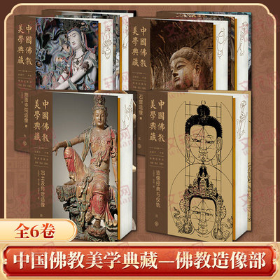 中国佛教美学典藏 造像部全6册 石窟造像2册+地面寺院造像2册+出土及传世造像+造像经典与仪轨 中国文物海内外博物馆藏摄影集图书
