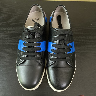 潮流男士蓝条纹低帮百搭板鞋