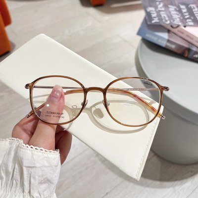 超轻眼镜框圆框眼镜架男女同款