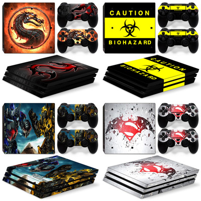 PS4 Pro游戏机全身保护膜 防刮彩贴 潮流涂鸦贴纸 机身贴 手柄贴