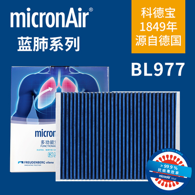 科德宝BL977蓝肺空调滤芯适用A4L奥迪A6L A5 A7 Q7卡宴Q5L途锐Q8