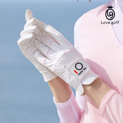 韩国FINGER TEN高尔夫手套女士防滑透气手套golf手套双手1双装