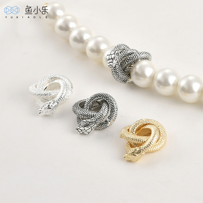 铜镀真金蛇形3圈跑环隔珠diy