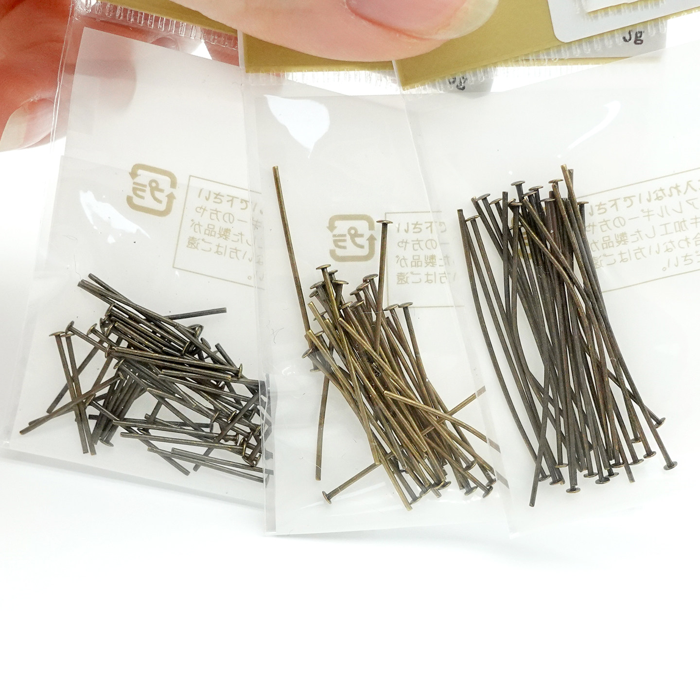 日本贵和制作所配件T针平头针做旧铜镀金古美多型号KIWADIY饰品