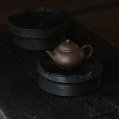 合行作品 高脚壶承 阴沉乌木 自然侘寂古朴美 手作孤品