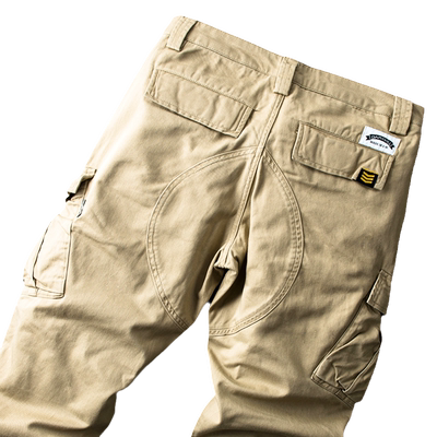 卡其色纯棉美式休闲裤子秋冬新款