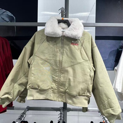 Nike耐克女装外套2026新年款CNY翻领毛绒保暖夹克 IQ3823-276