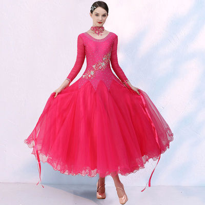 摩登舞裙新款华尔兹大摆裙国标舞连衣裙高档交际舞裙双人舞服装