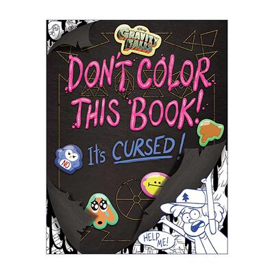 英文原版 Gravity Falls Don't Color This Book It's Cursed怪诞小镇 不要涂这本书 它被诅咒啦 迪士尼儿童着色涂色活动书 英文版