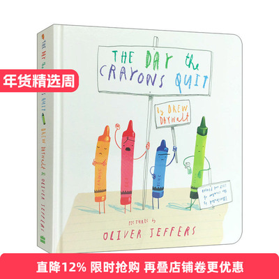 英文原版绘本 The Day the Crayons Quit 小蜡笔大罢工 纸板书 英文版 进口英语原版书籍