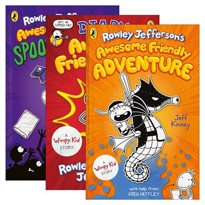 英文原版 Diary of an Awesome Friendly Kid 小屁孩日记番外篇3册 儿童英语课外阅读桥梁章节书 英文版 进口英语原版书籍