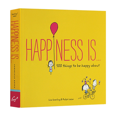 幸福是500件关于快乐的小小事 Happiness Is 500 things to be happy about Lisa Swerling 英文原版 心灵鸡汤治愈系列绘本