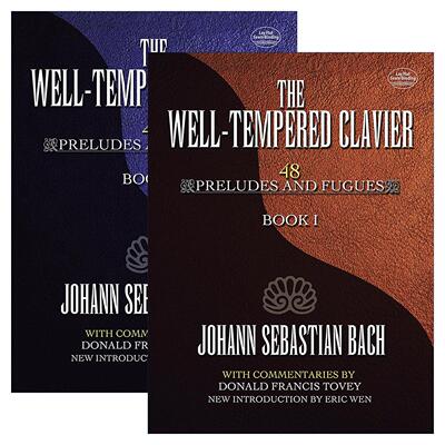 英文原版 The Well-Tempered Clavier 平均律钢琴曲集2册 48首序曲和赋格 巴赫 英文版 进口英语原版书籍