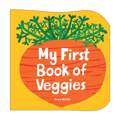 英文原版 My First Book of Veggies 我的蔬菜之书 异形书 儿童认知启蒙纸板书绘本 英文版 进口英语原版书籍