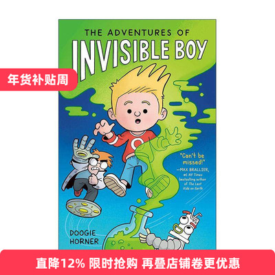 英文原版 The Adventures of Invisible Boy 隐形男孩历险记 儿童超级英雄漫画 名人小时候系列作者杜奇?霍纳 进口英语原版书籍