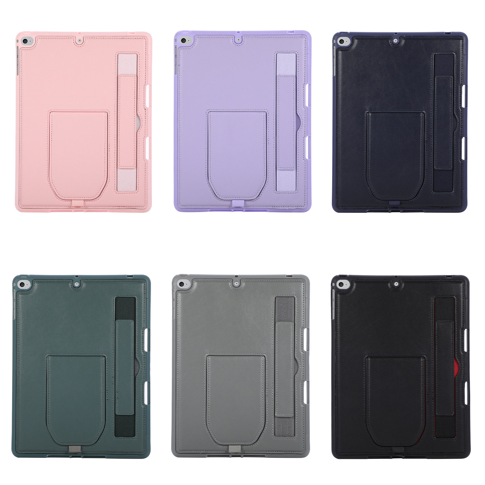 适用于苹果ipad9.7寸air12平板电脑单底壳手托横竖多角度支架皮套