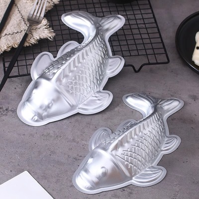 锦鲤鱼透明馒头模型八宝饭模具山楂糕鱼形年糕铝蒸模鸭血皮冻磨具