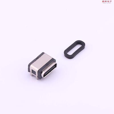 原装正品USBC-0015IPX6-00[Type-C 母座 卧贴 防水（两件套）]