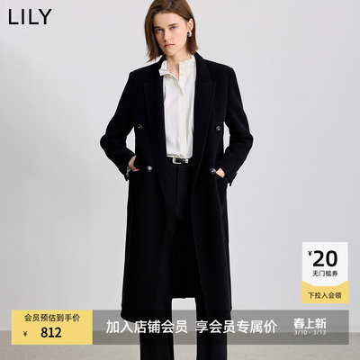 LILY轻量美丽诺羊毛双面呢大衣