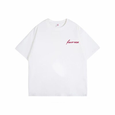 CKKOR休闲百搭ins宽松潮牌短袖t恤女小众印花设计感情侣美式圆领