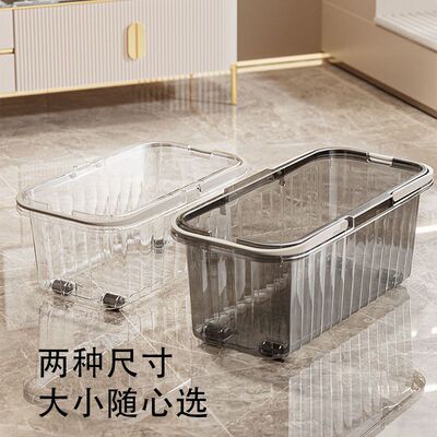 透明可视清洁桶带轮子拖把桶