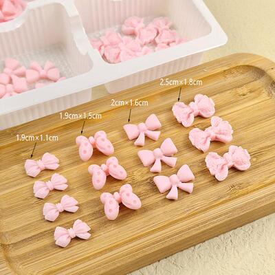 粉色卡通可爱巧克力蝴蝶结可食用