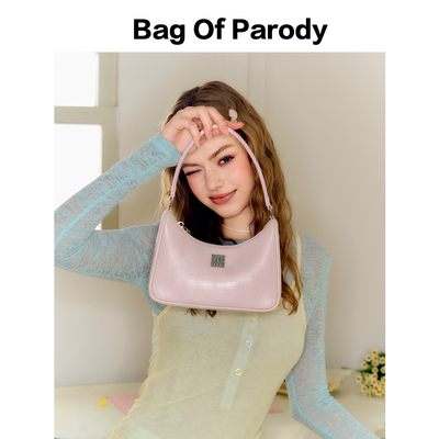 Bag of parody月牙包包2025新款高级时尚牛皮腋下包斜挎饺子包