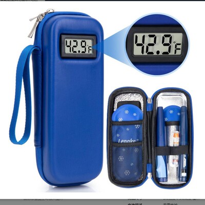 跨境Insulin Cooler Box胰岛素冷藏箱带温度显示冷藏药品旅行箱