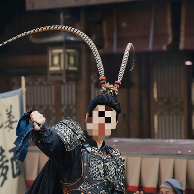 武安侯头饰翎毛翎子头饰京剧豫剧旦花翎座古装舞蹈戏剧鸡毛翎羽
