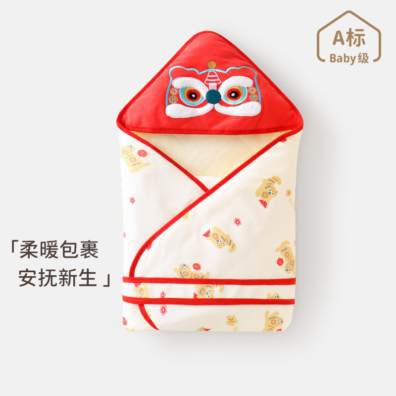 包被婴儿春秋冬季初生抱被表里纯棉外出冬款包裹产房包单新生用品