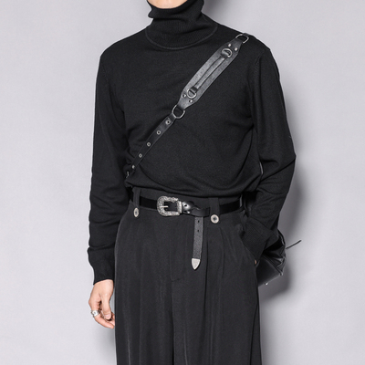 套头高领针织衫四级抗起球毛衣