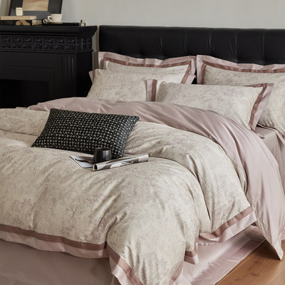 法国LITT高端A类120S长绒棉四件套全棉新款数码印花纯棉圆角床单