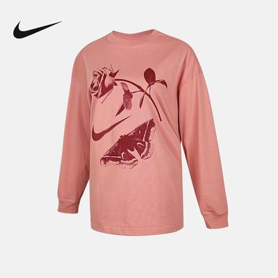 Nike耐克长袖T恤女装2026春季休闲宽松圆领针织套头衫 IH7696-618