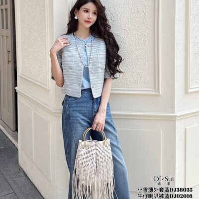 早春小香风短袖短款气质小外套