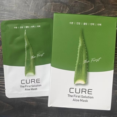 韩国CURE金正文芦荟舒缓面膜保湿滋润亮肤贴片面膜10片/盒