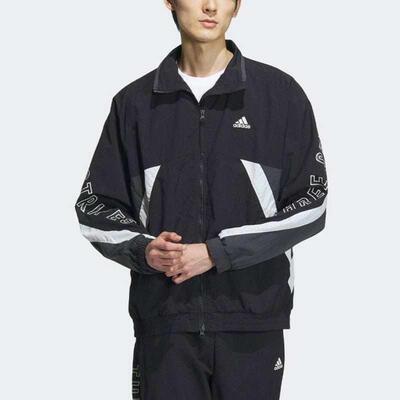 阿迪男女装宽松休闲立领夹克外套