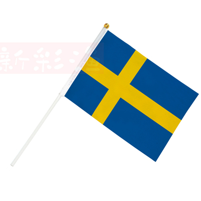 8号瑞典旗子手摇小旗子厂家7号刀旗订做串旗 Swedish flag custom