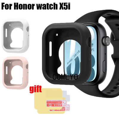 COMLYO适用荣耀X5i手表保护壳套半包硅胶软壳保护膜贴膜