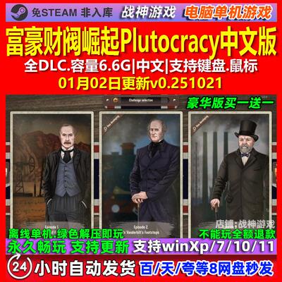 富豪财阀崛起Plutocracy 中文版 全DLC 免steam 电脑PC单机游戏