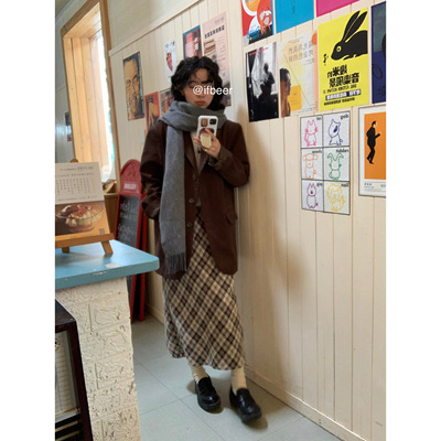 ifbeer长裙直筒韩版半身裙