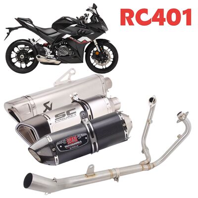 适用赛科龙RC401 改装排气管全段天蝎SC吉村跑车浑厚声浪