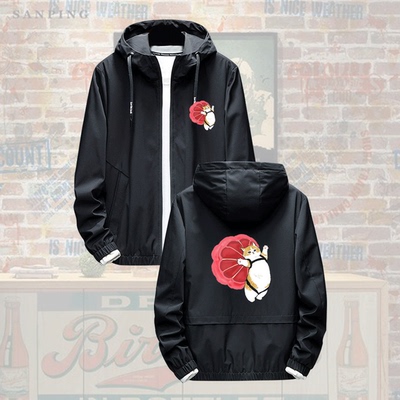 青少年秋冬男宽松带帽夹克外套